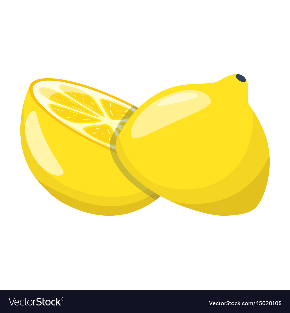 Modern flat of lemon Royalty Free Vector Image