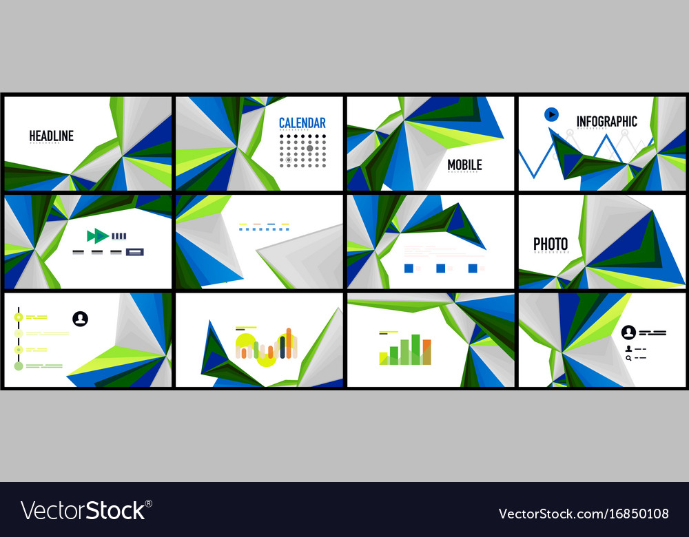 Modern triangle presentation template Royalty Free Vector