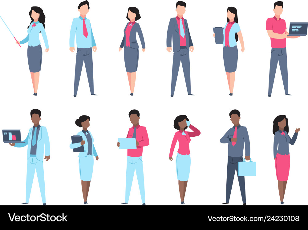 Office people set businessman characters Vector Image