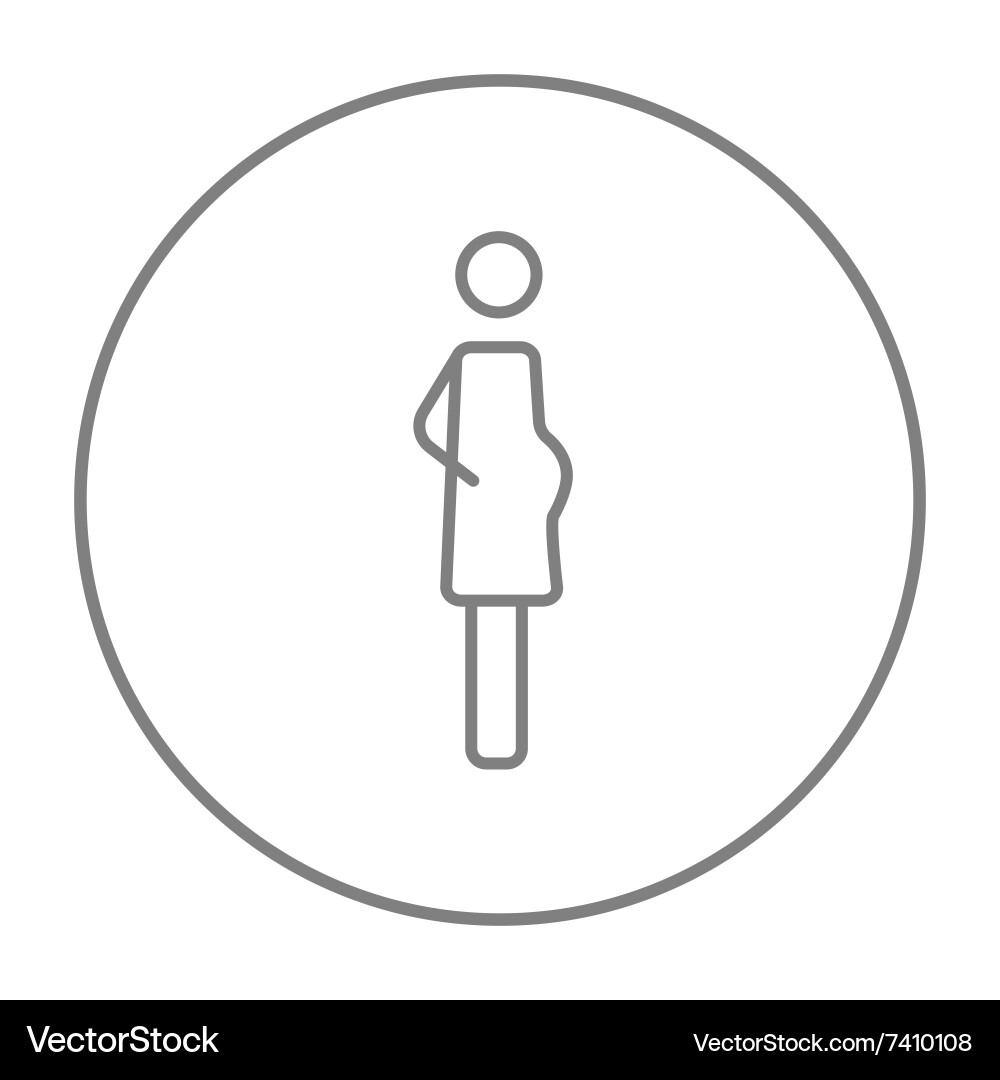Pregnant woman line icon Royalty Free Vector Image
