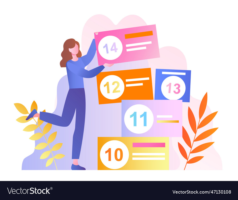 Schedule planning concept Royalty Free Vector Image