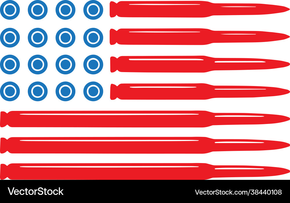 Usa bullet flag pngsvgexfeps Royalty Free Vector Image