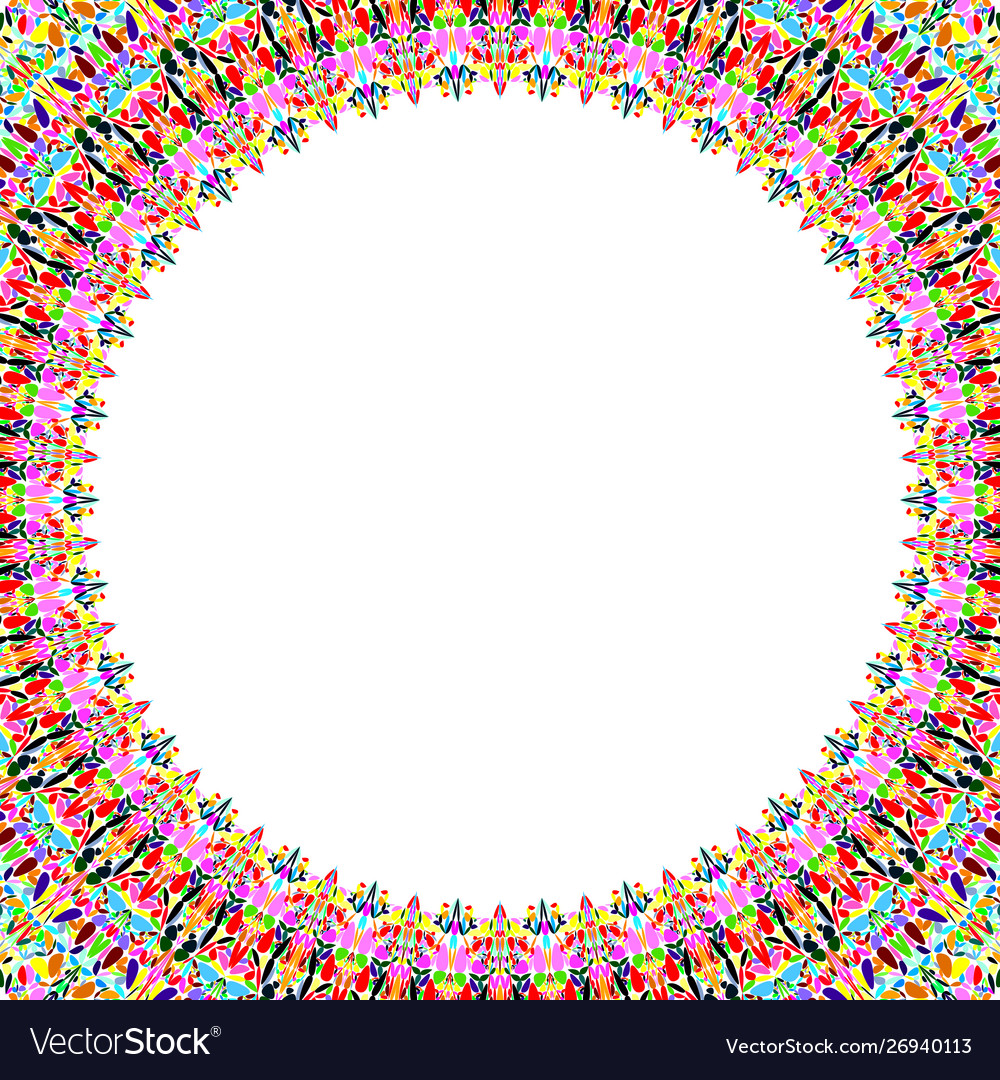 Abstract circular frame with white background Vector Image
