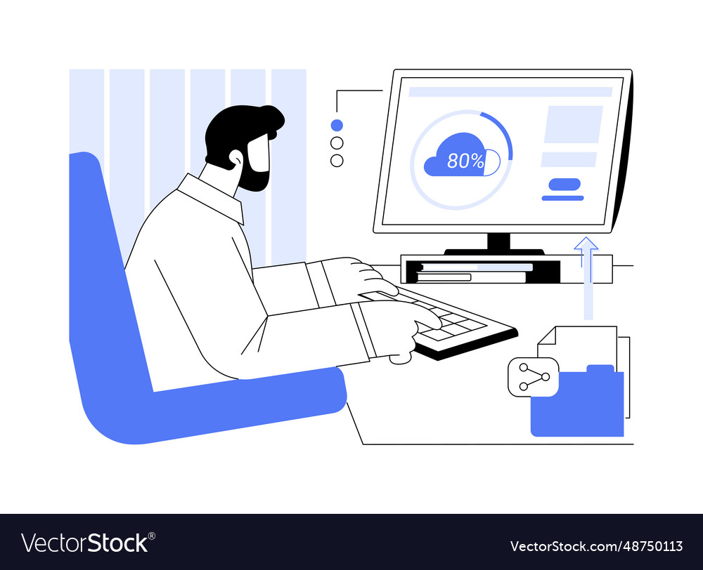 Big data cloud storage abstract concept Royalty Free Vector