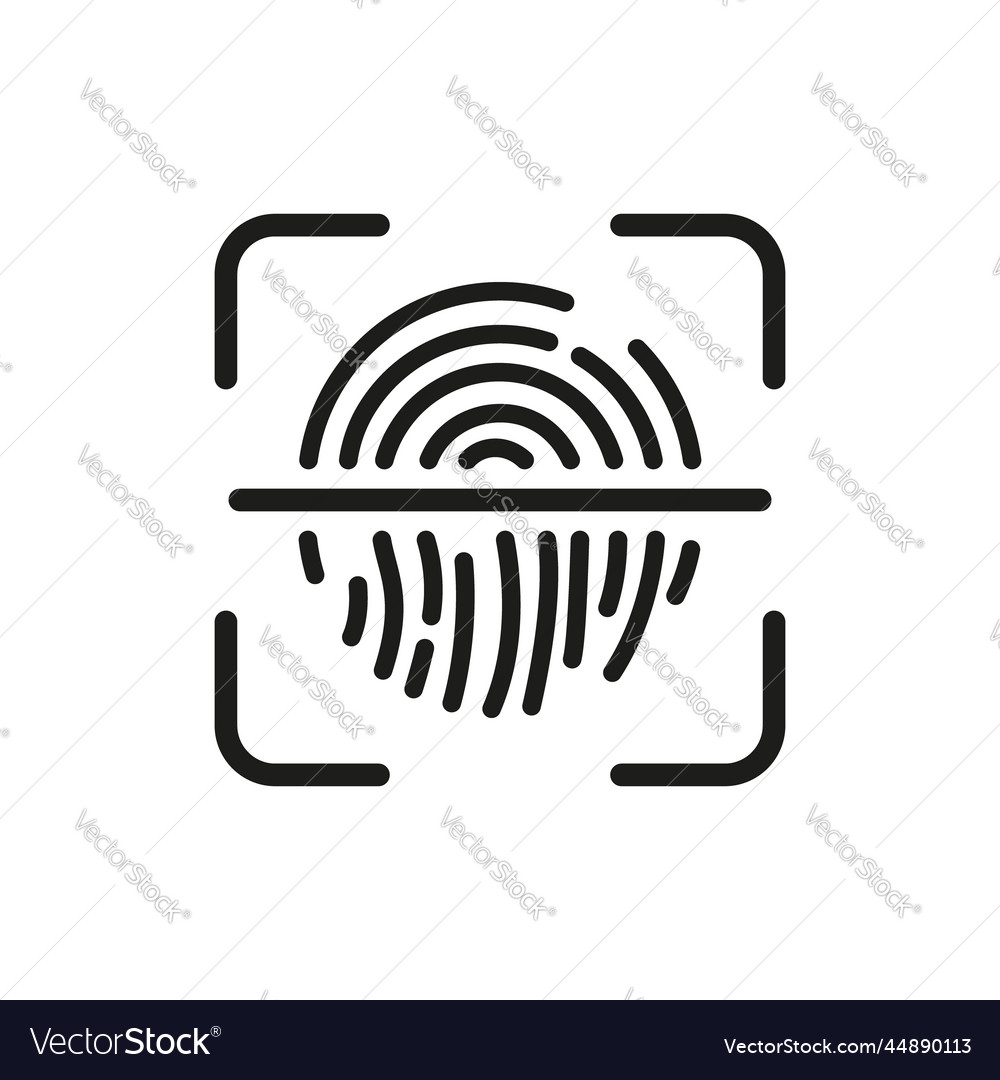 Biometric identity symbol fingerprint Royalty Free Vector Biometric identity symbol fingerprint Royalty Free Vector