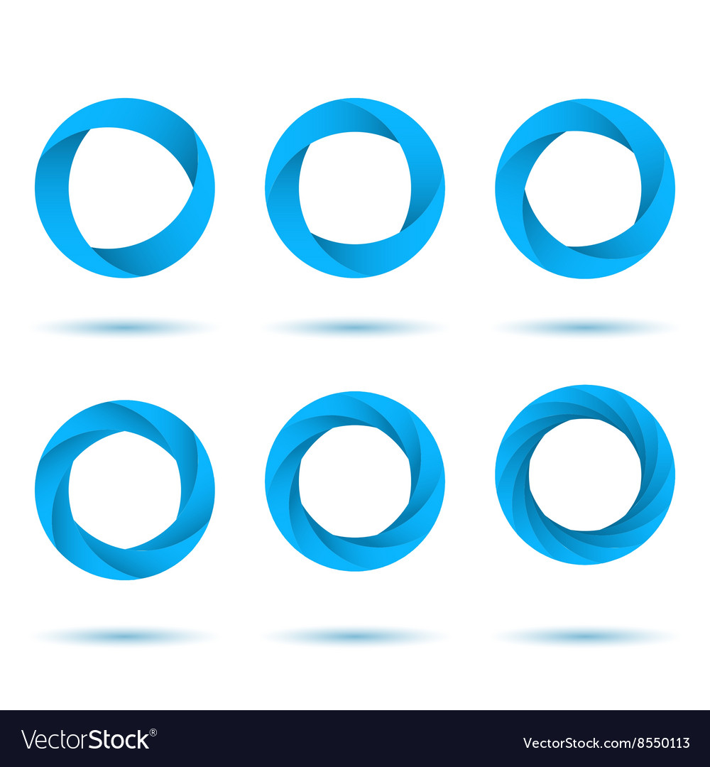 Blue segmented circles Royalty Free Vector Image