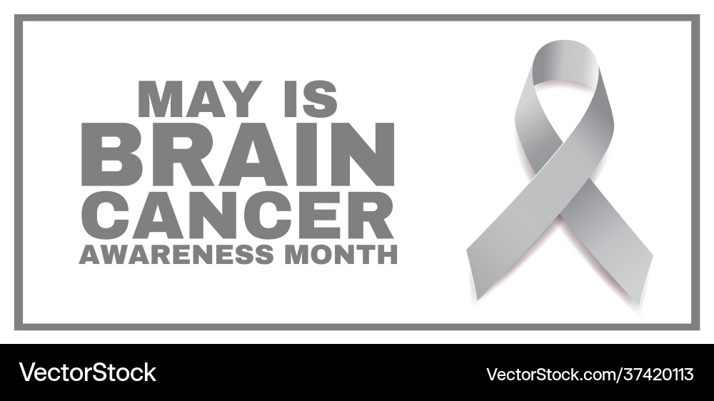 Brain cancer awareness month concept banner Vector Image