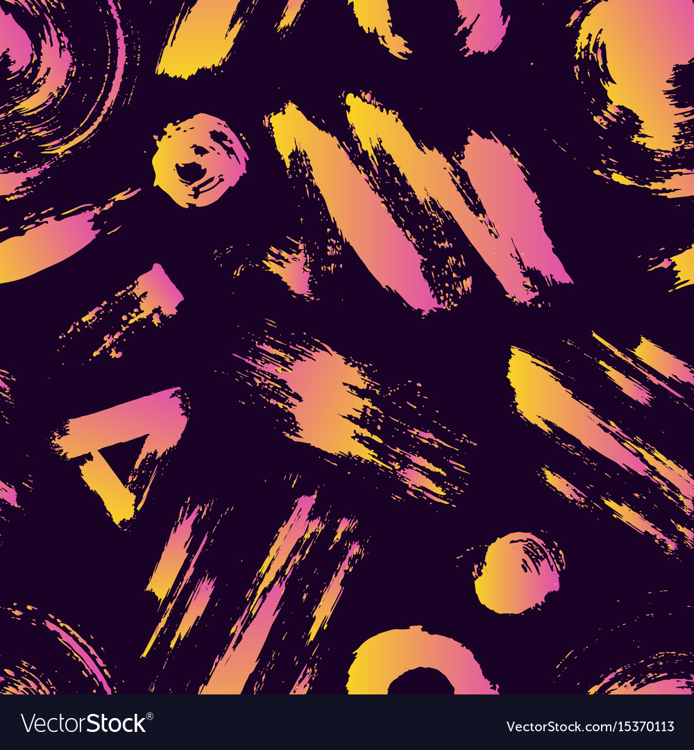 Colorful seamless pattern with brush Royalty Free Vector