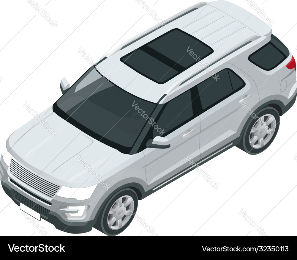 Compact crossover suv 5-door station wagon car Vector Image