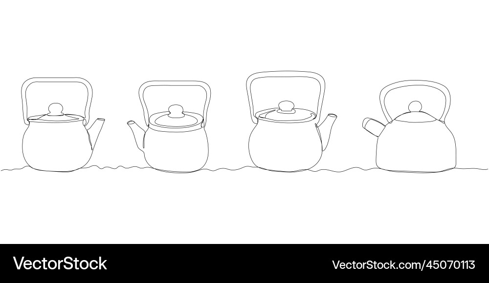 Continuous line drawing of kettlebell kettlebell Vector Image