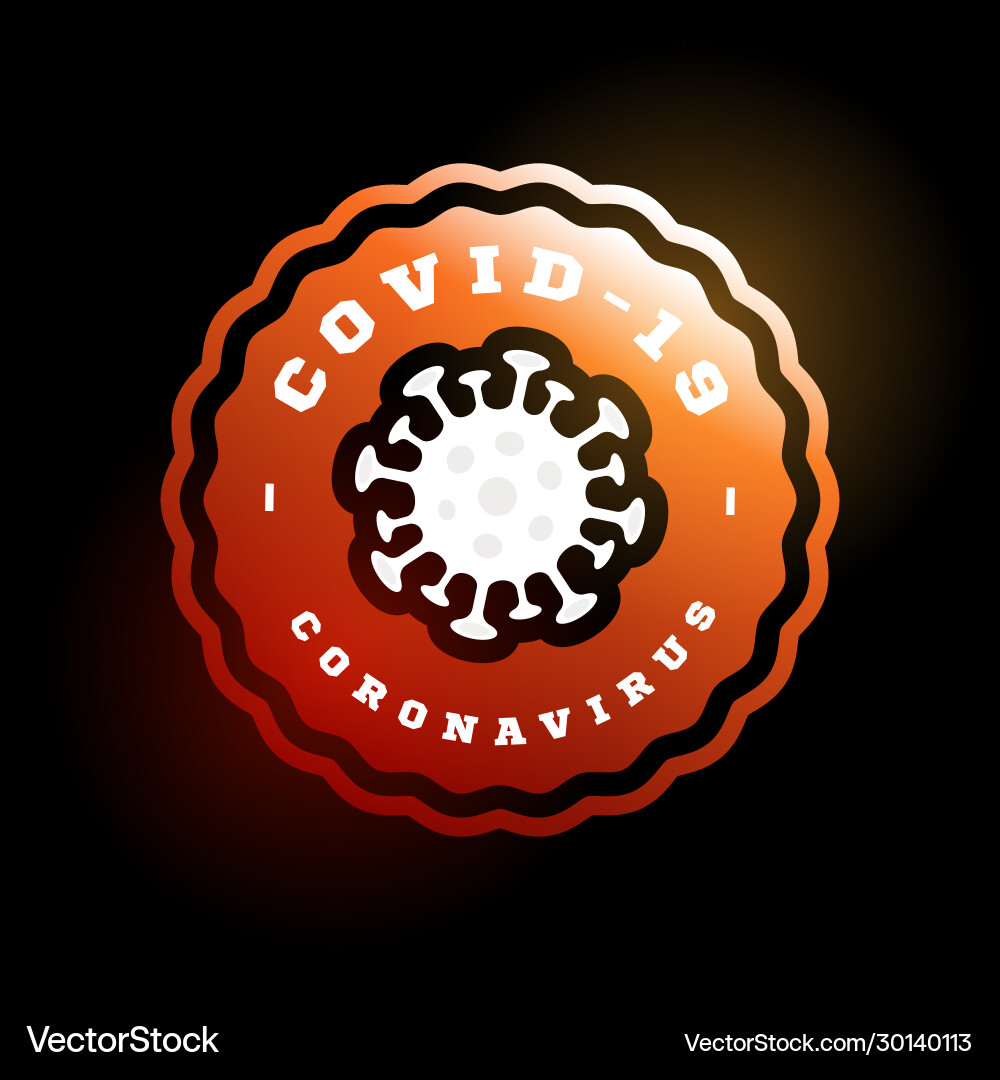 Coronavirus covid-19 logo modern professional Vector Image