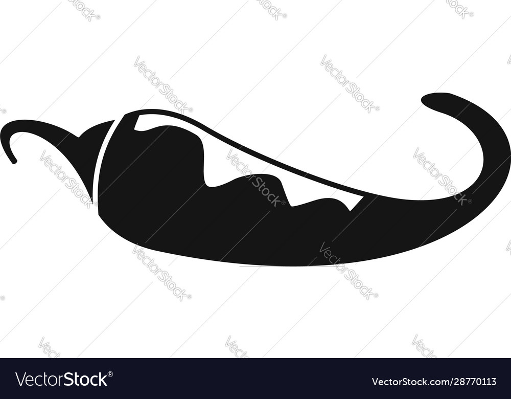 Cuisine chili pepper icon simple style Royalty Free Vector