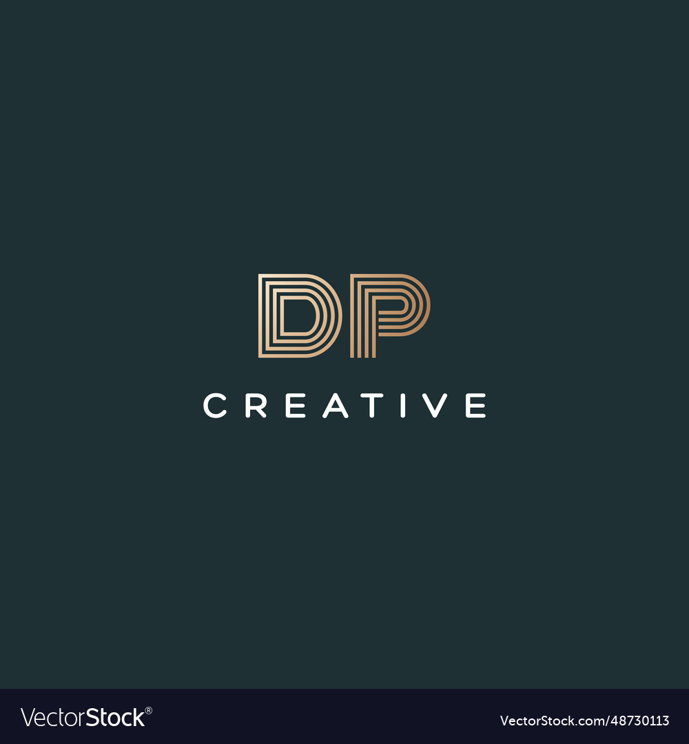 Dp logo design image Royalty Free Vector Image