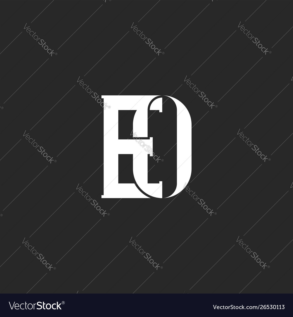 Initials eo or oe creative logo monogram two Vector Image