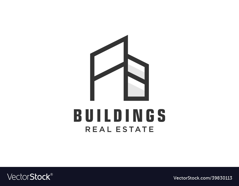 Letter a simple modern building architecture logo Vector Image