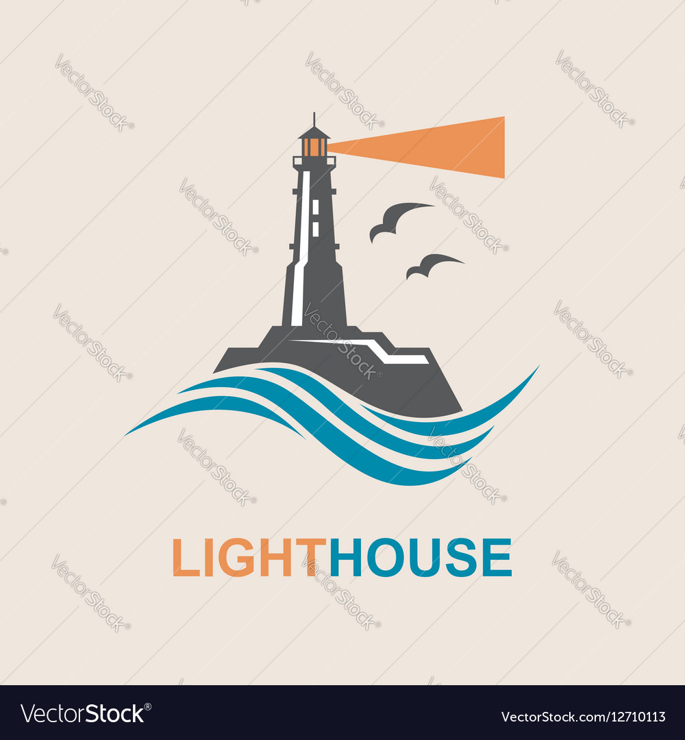 Lighthouse icon design Royalty Free Vector Image