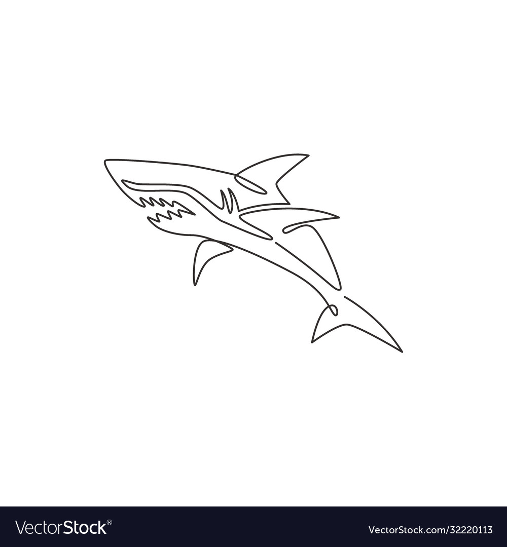 Single continuous line drawing aggressive Vector Image