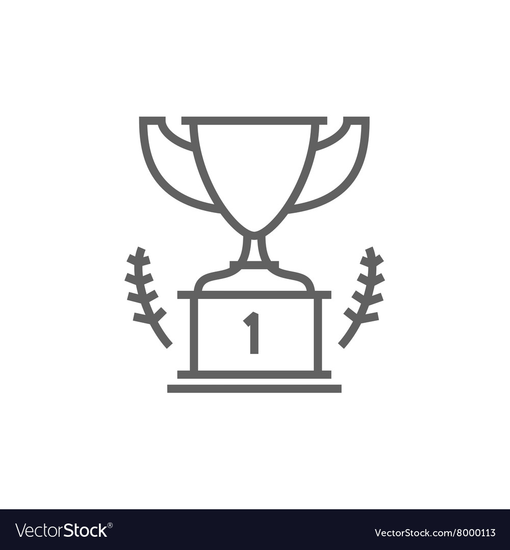 Trophy line icon Royalty Free Vector Image - VectorStock
