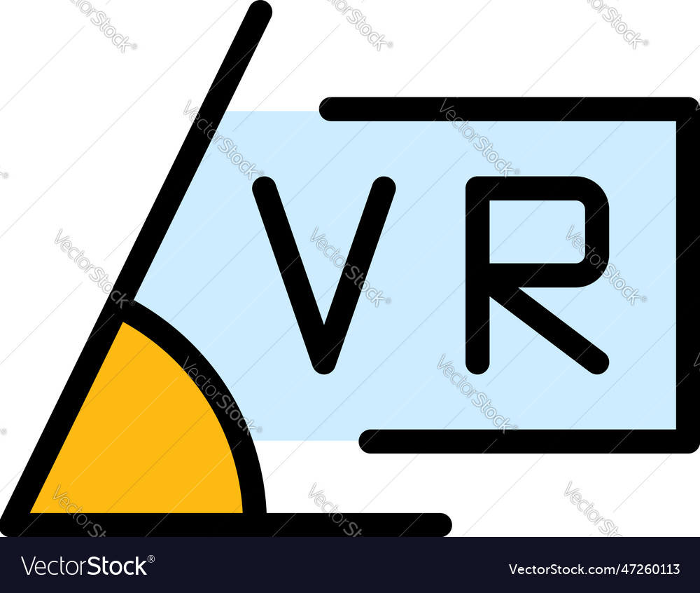 Vr visual icon flat Royalty Free Vector Image - VectorStock