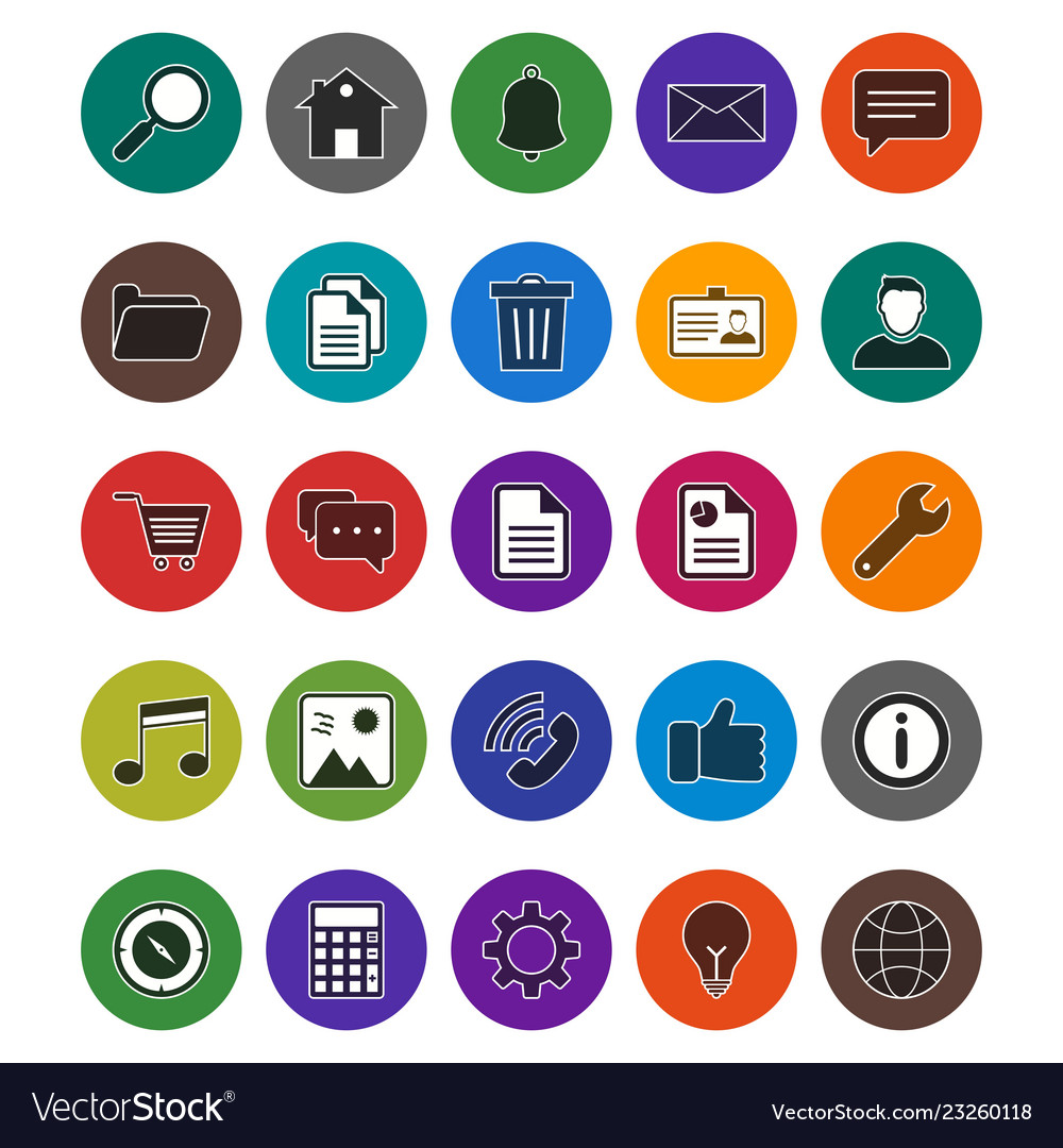 Basic ui icon set Royalty Free Vector Image - VectorStock