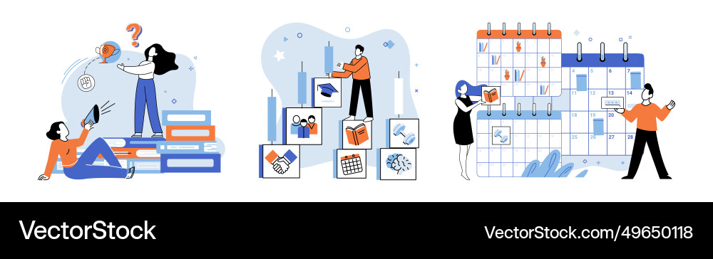 Business mentor setting clear targets and goals Vector Image