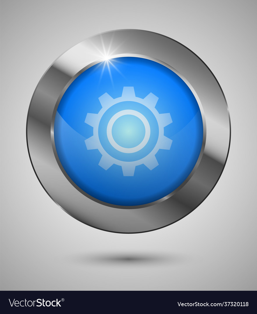 Button settings Royalty Free Vector Image - VectorStock