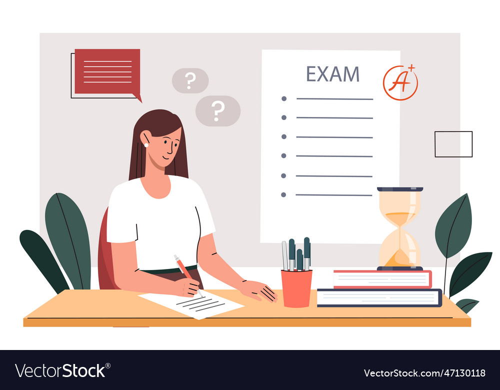 Entrance exam concept Royalty Free Vector Image