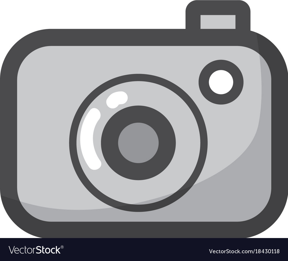 Grayscale digital camera technology object Vector Image