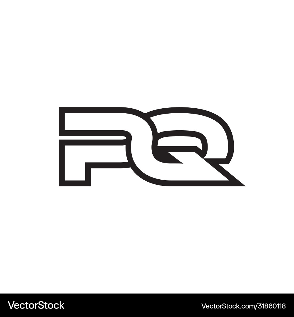 P q lines leter icon symbol Royalty Free Vector Image