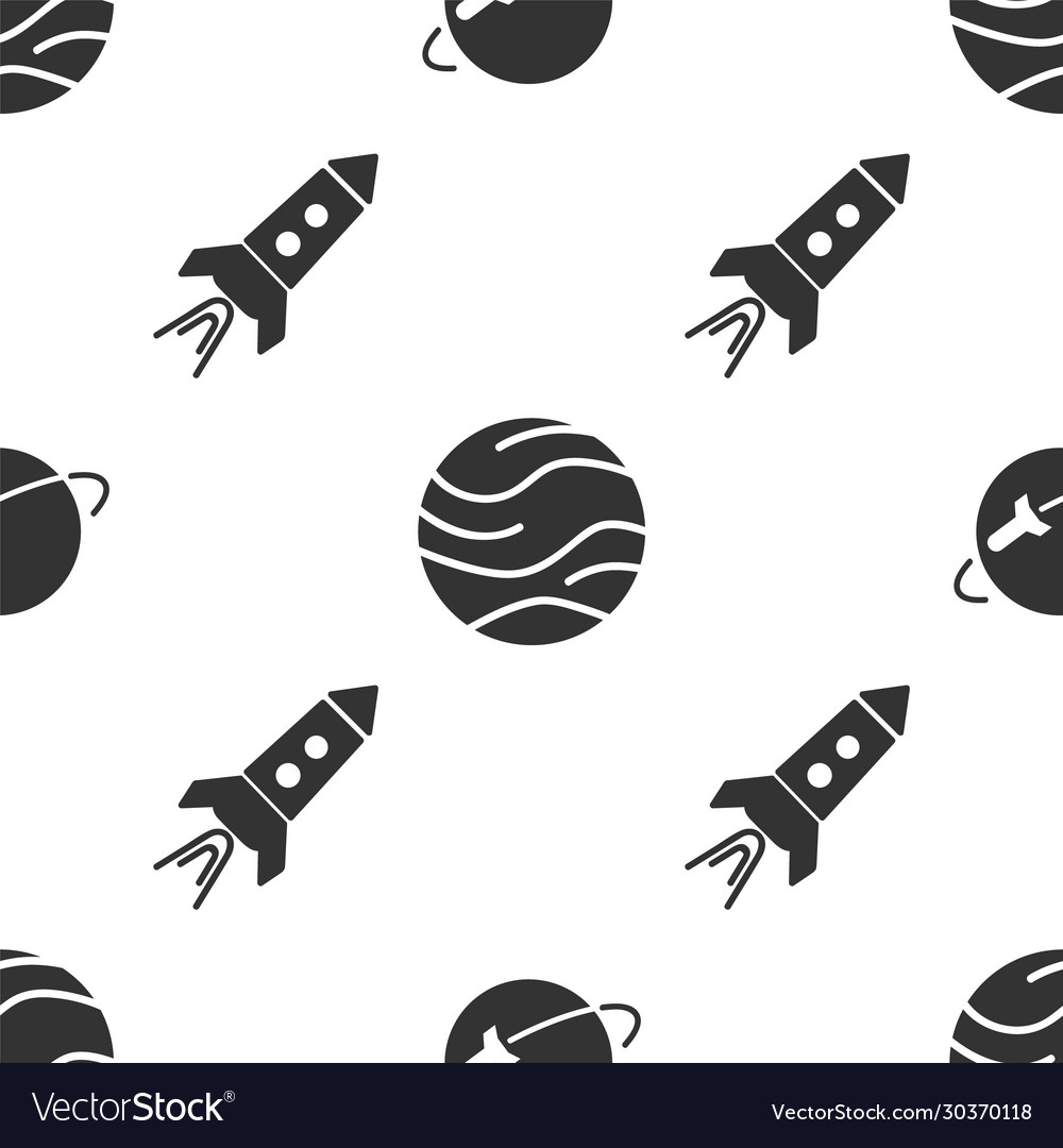 Set planet planet and rocket ship with fire Vector Image Set planet planet and rocket ship with fire Vector Image