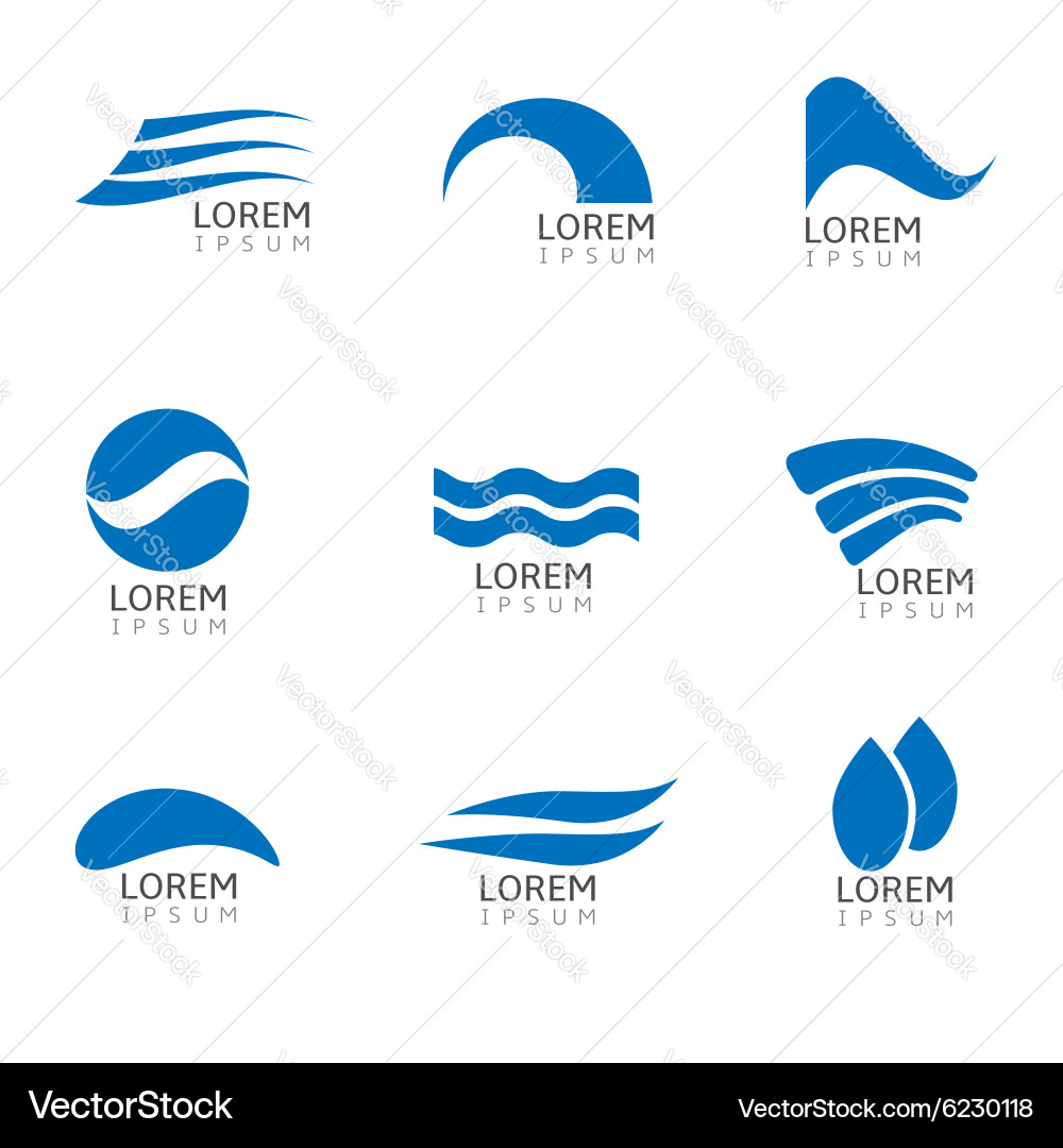 Water logo Royalty Free Vector Image - VectorStock