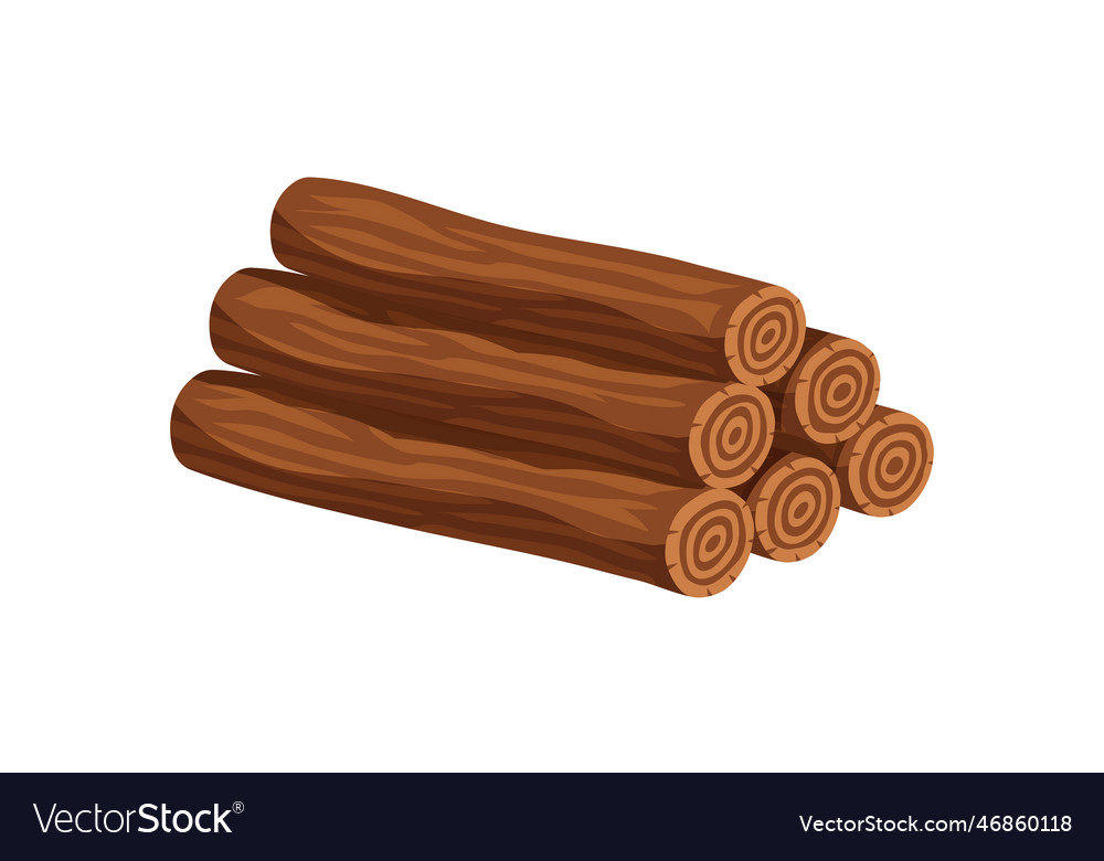 Wood logs icon Royalty Free Vector Image - VectorStock