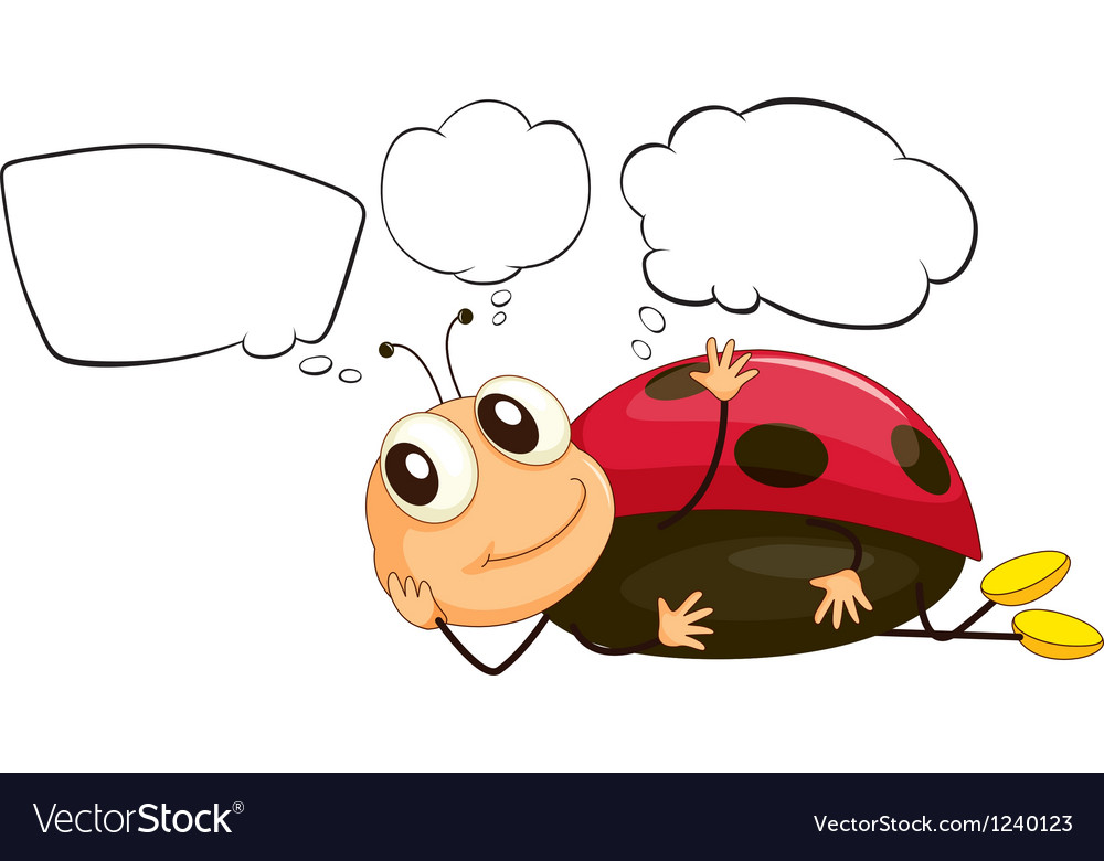 A bug with empty thoughts Royalty Free Vector Image