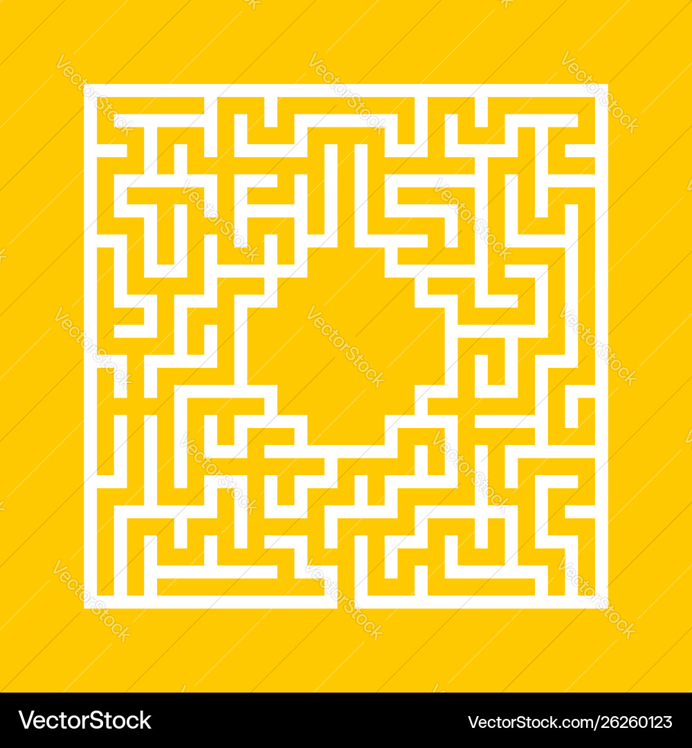 Abstract square maze game for kids puzzle Vector Image