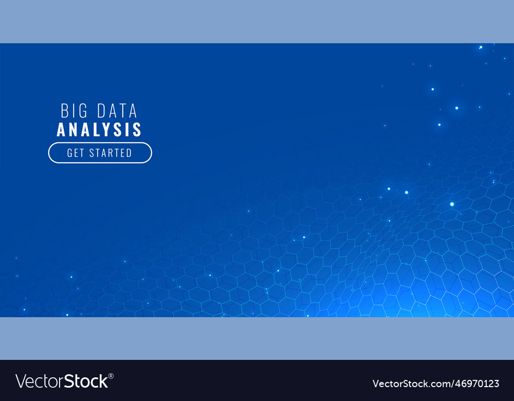 Blue technology hexagonal background design Vector Image