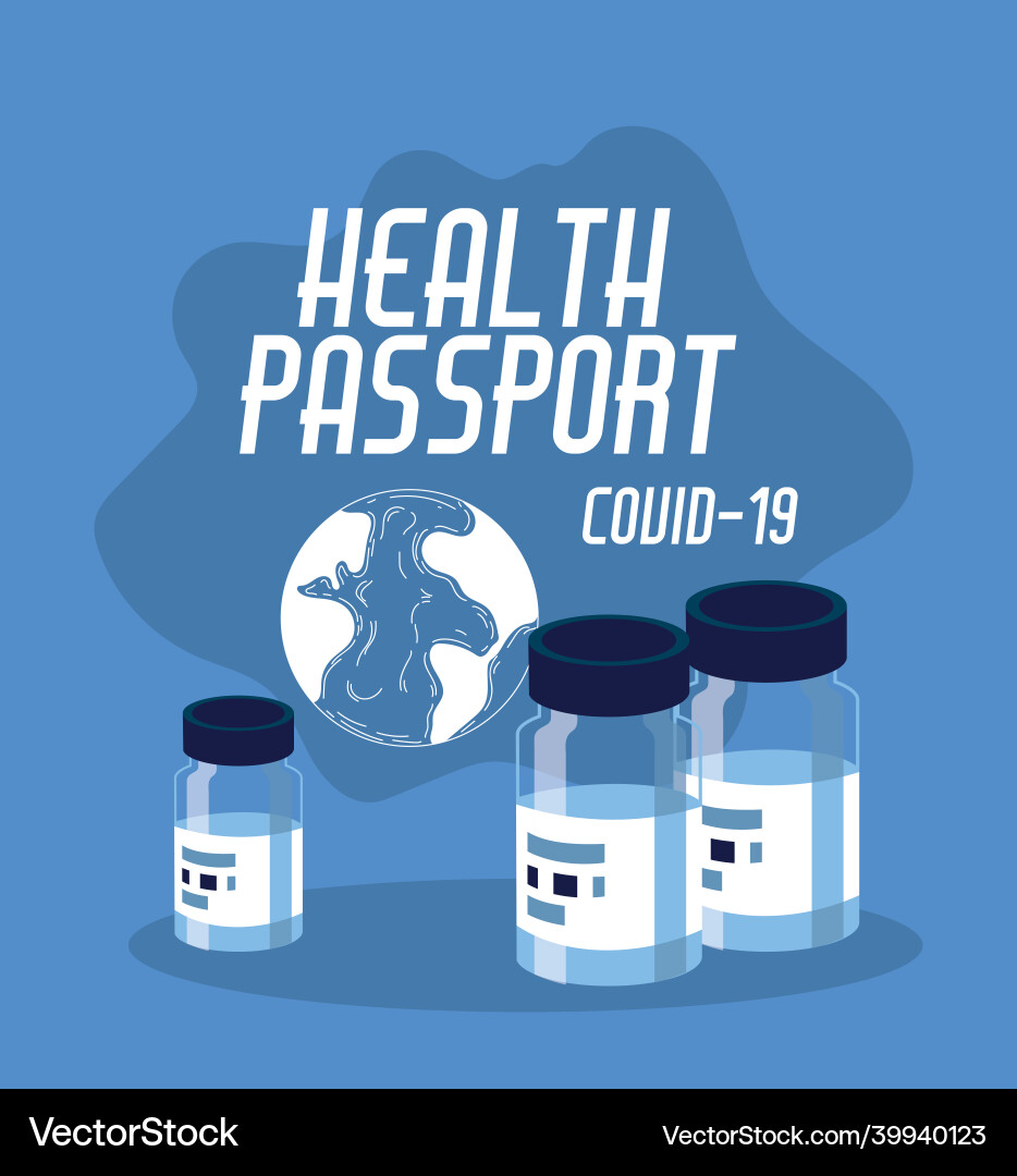 Global health passport Royalty Free Vector Image