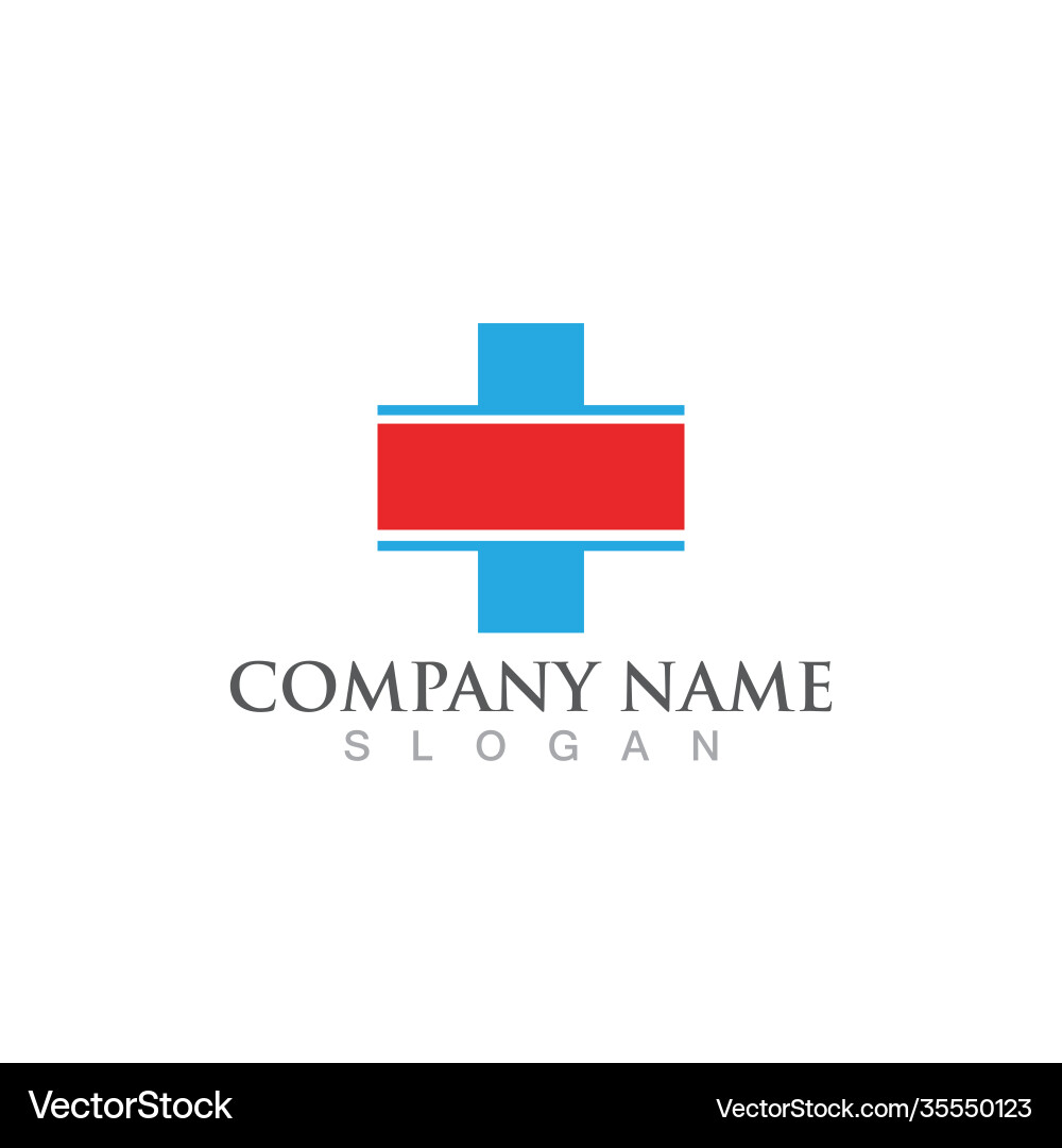 Hospital logo and symbol image template Royalty Free Vector