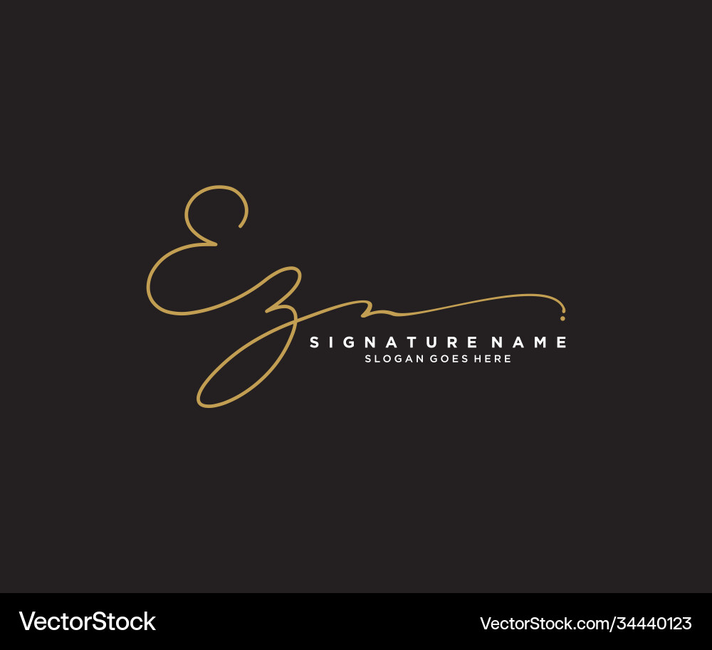 Letter ez signature logo template Royalty Free Vector Image