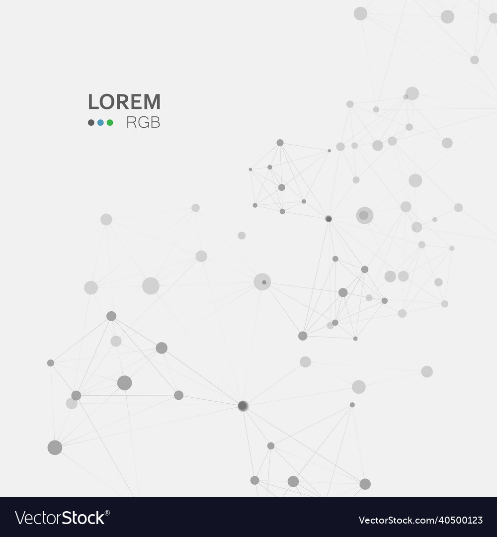 Points and lines abstract connected in chain Vector Image
