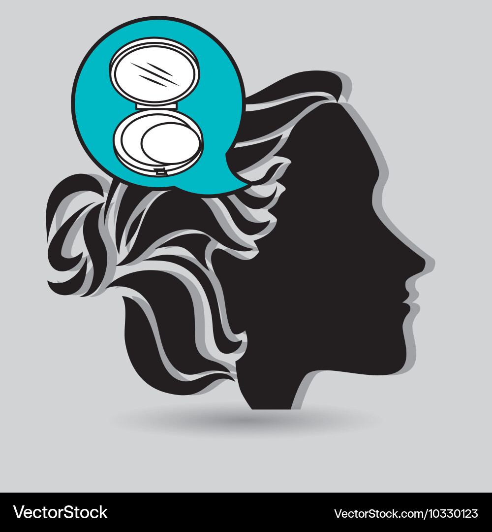Silhouette cosmetic stylist icon Royalty Free Vector Image