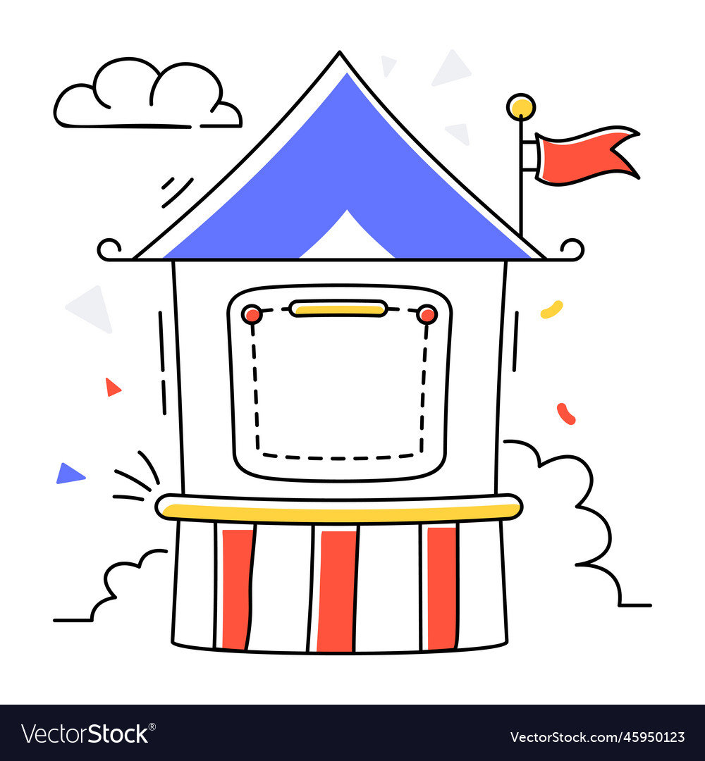 Ticket booth Royalty Free Vector Image - VectorStock