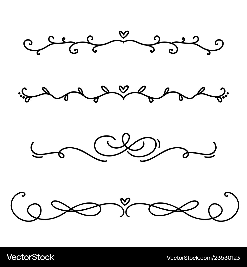 Vintage line elegant dividers Royalty Free Vector Image