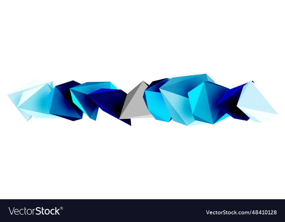 3d low poly triangle design elements Royalty Free Vector