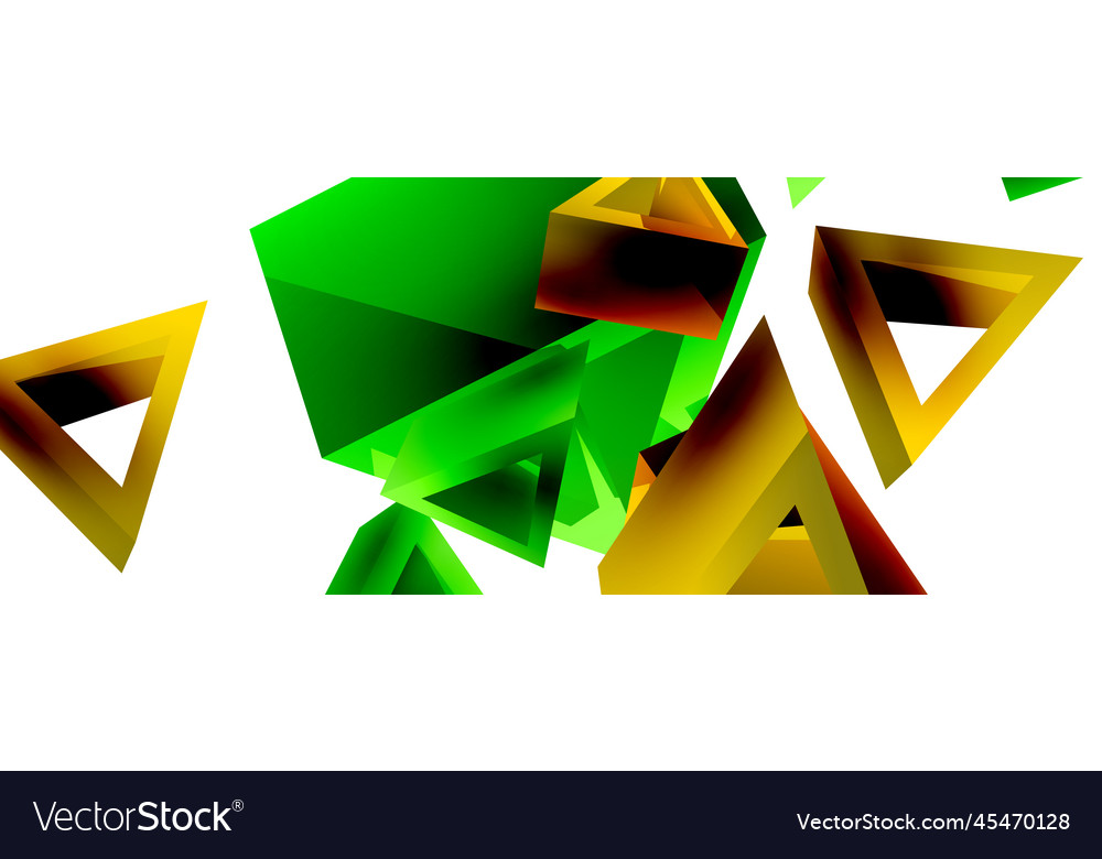 3d triangle abstract background basic shape Vector Image