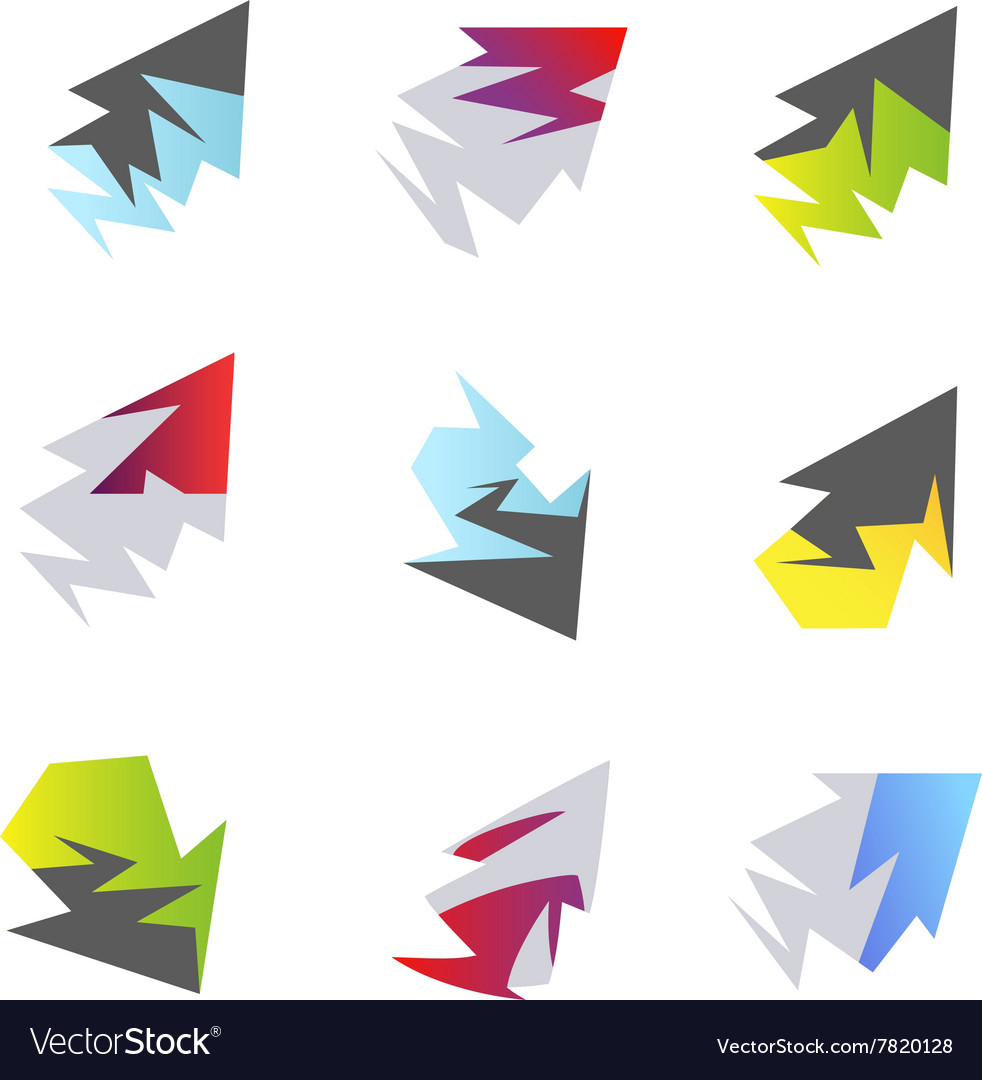 Abstract arrow elements Royalty Free Vector Image