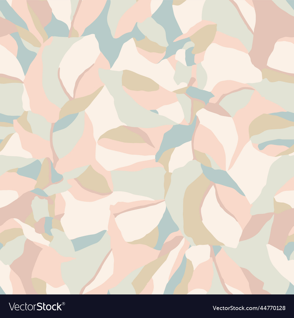 Abstract shape leaf seamless pattern Royalty Free Vector