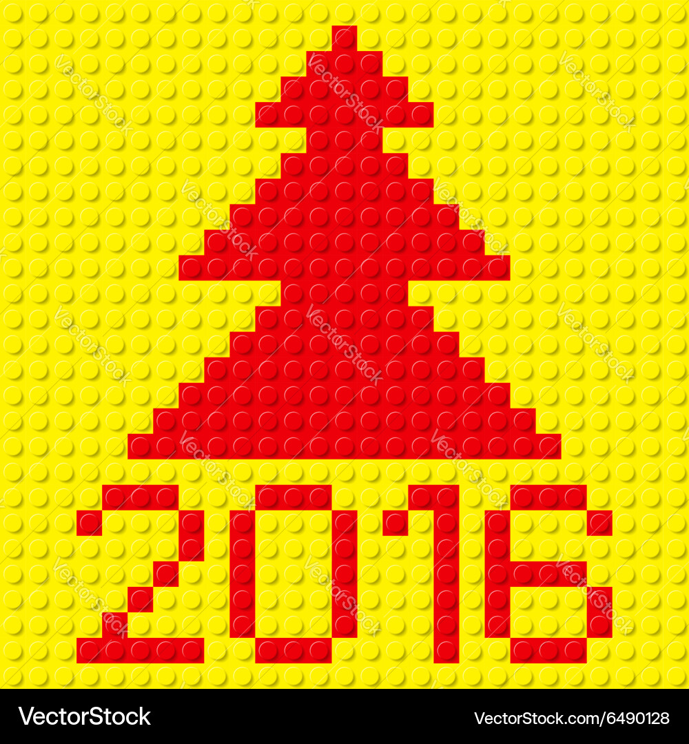 Building kit of plastic 2016 z Royalty Free Vector Image