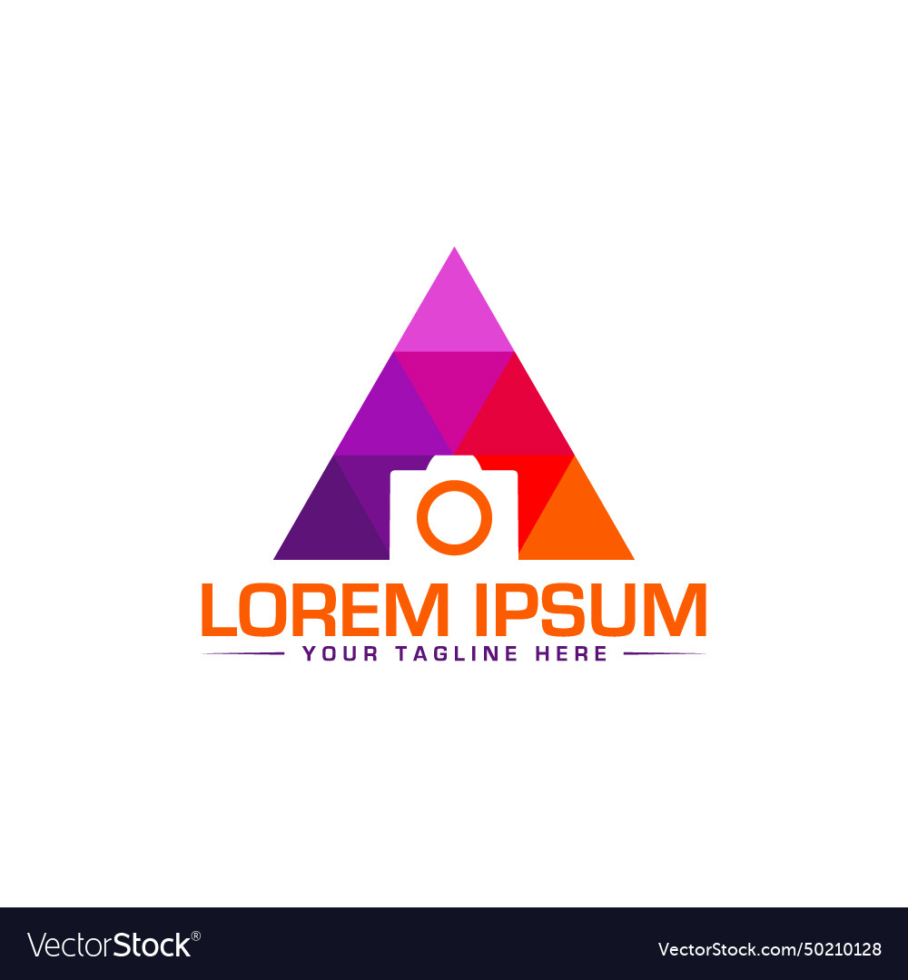 Camera logo design creative Royalty Free Vector Image