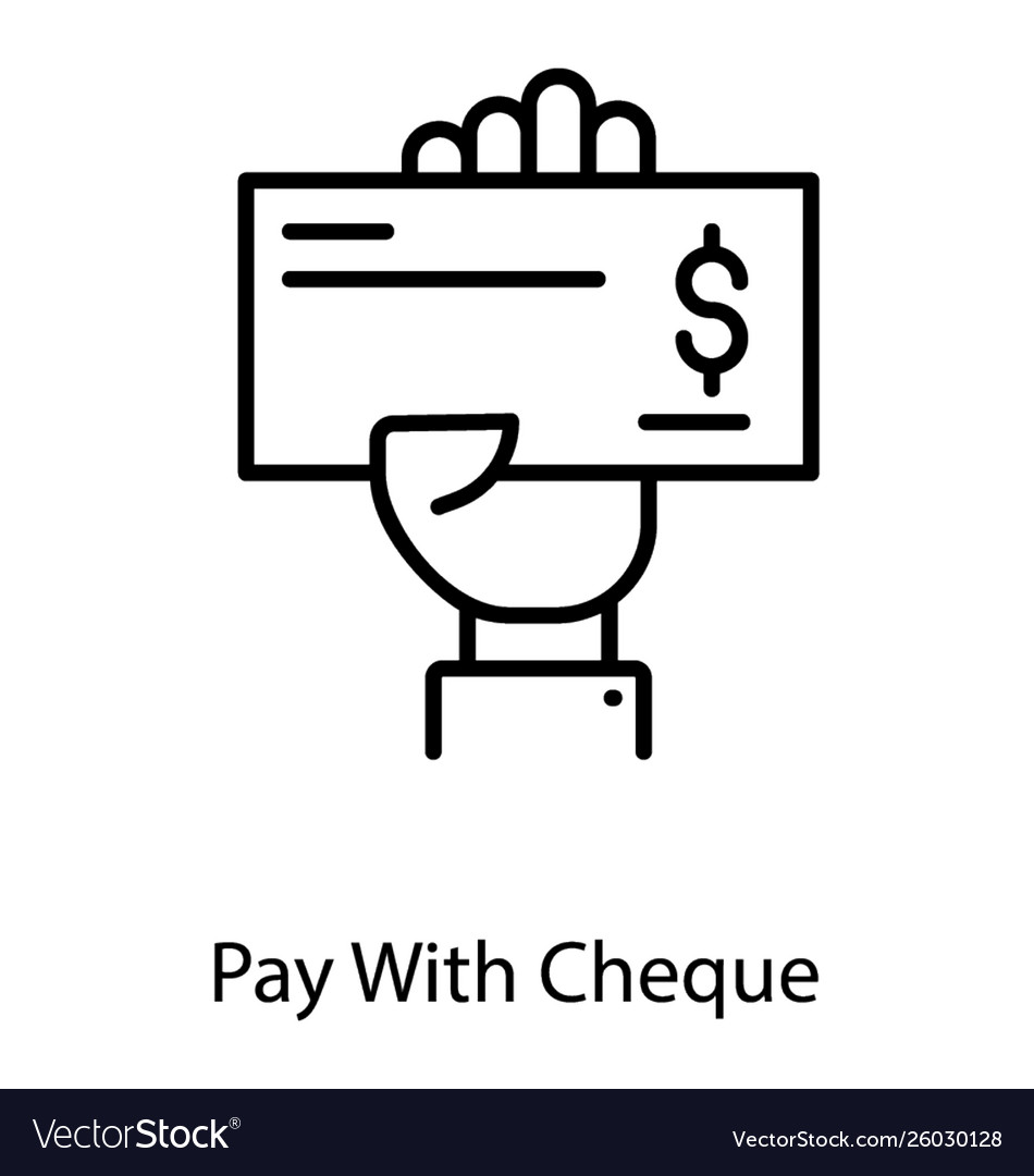 Cheque payment Royalty Free Vector Image - VectorStock