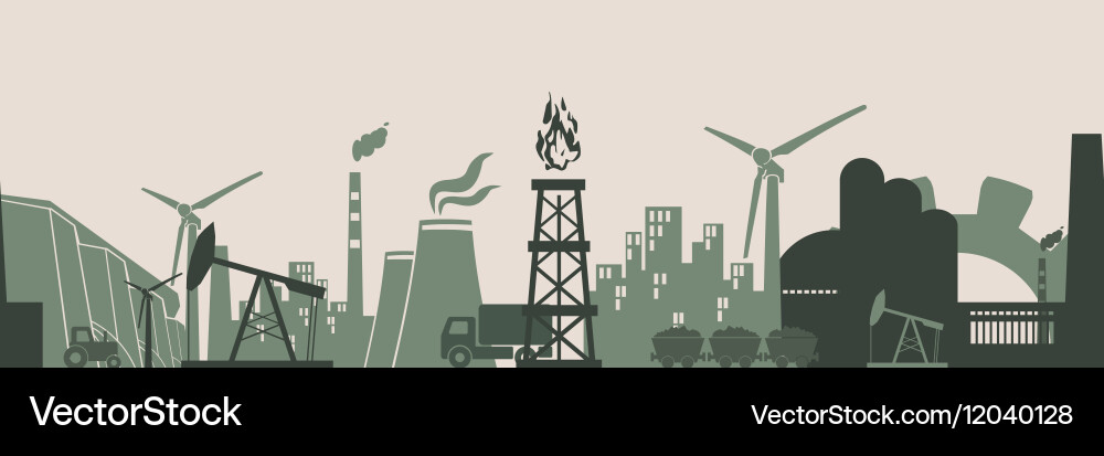 Energy and power icons set header banner Vector Image